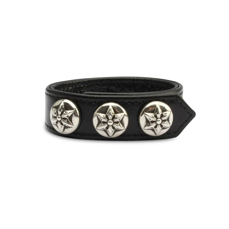 Chrome Hearts Cross Snap Leather Bracelet – CH-Accessories